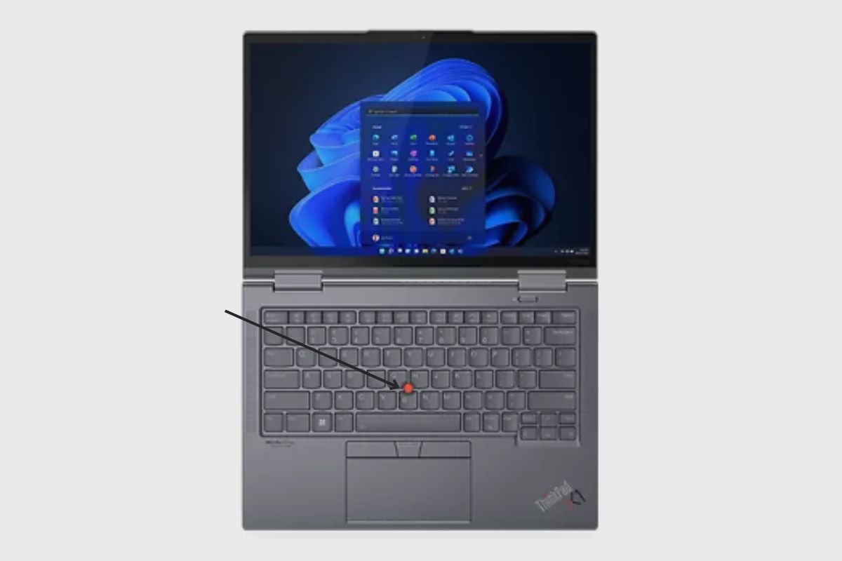 Where is the Power Button on Lenovo ThinkPad X1 Yoga Laptop?